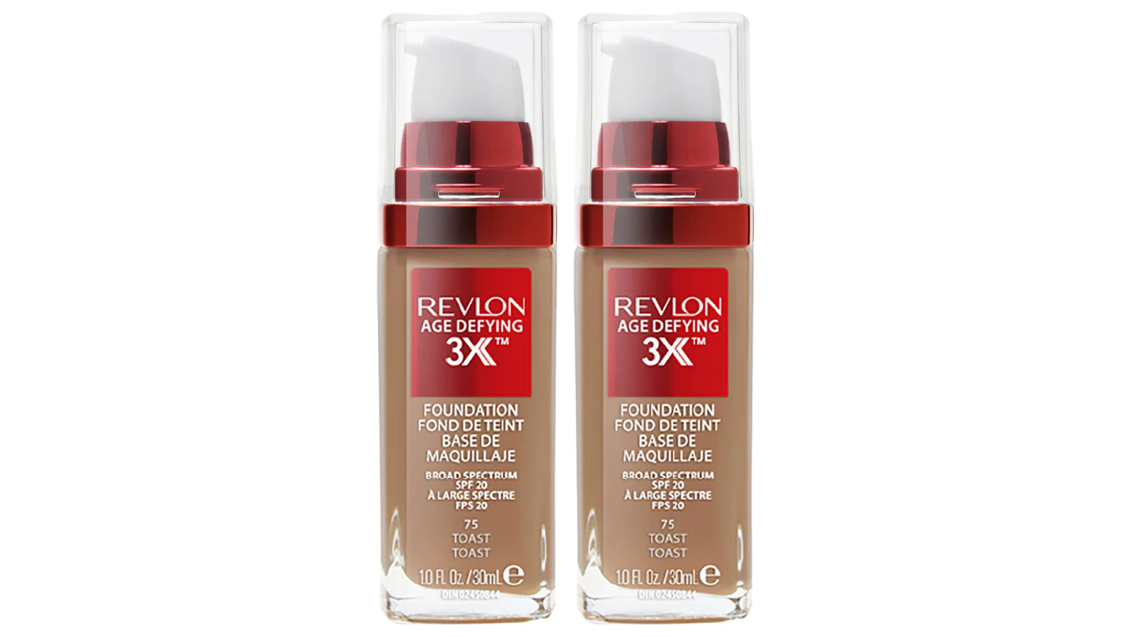 Revlon 2 Pack of 75 Toast Age Defying 3X Foundation - 30ml | Harvey Norman