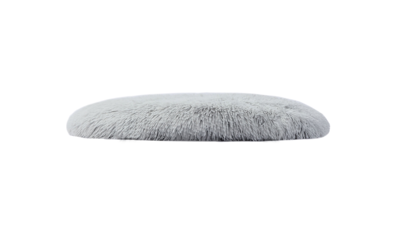 Charlie's Small Shaggy Faux Fur Round Padded Lounge Mat - Arctic Grey ...