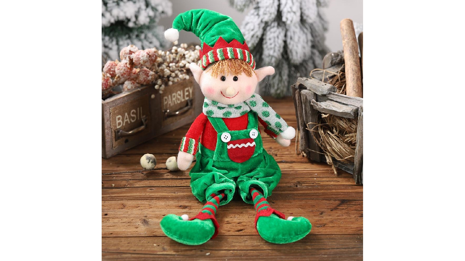 HOD 48cm Cute Christmas Elf Soft Toy Decoration - Boy | Harvey Norman