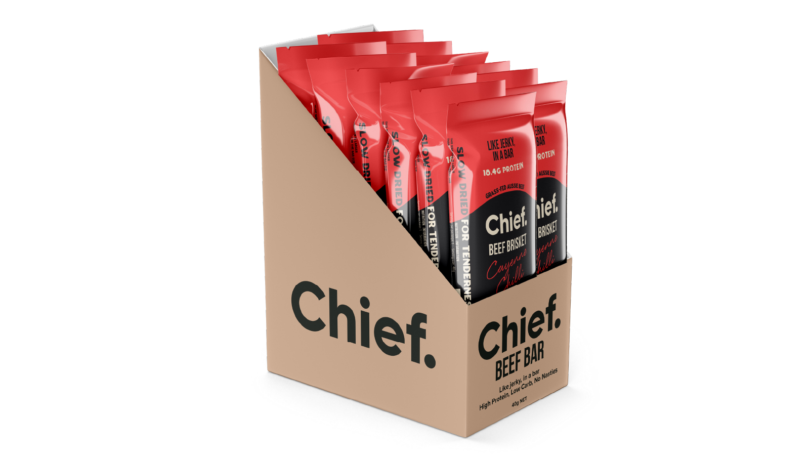 Chief Box of 12 Beef and Chilli Bar | Harvey Norman
