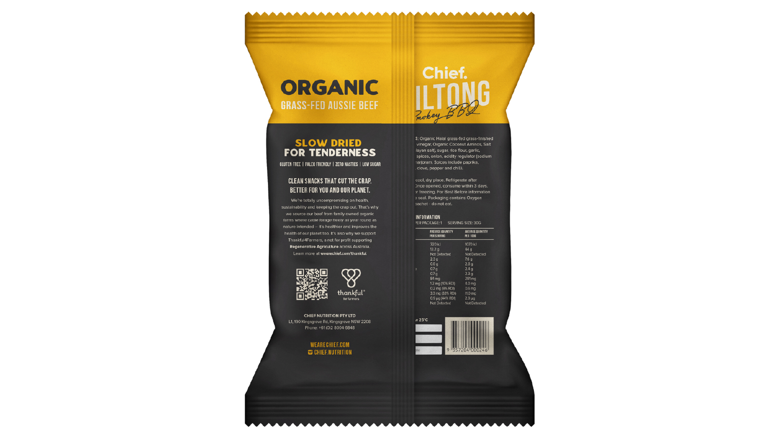 Chief Box of 12 Smokey BBQ Biltong | Harvey Norman