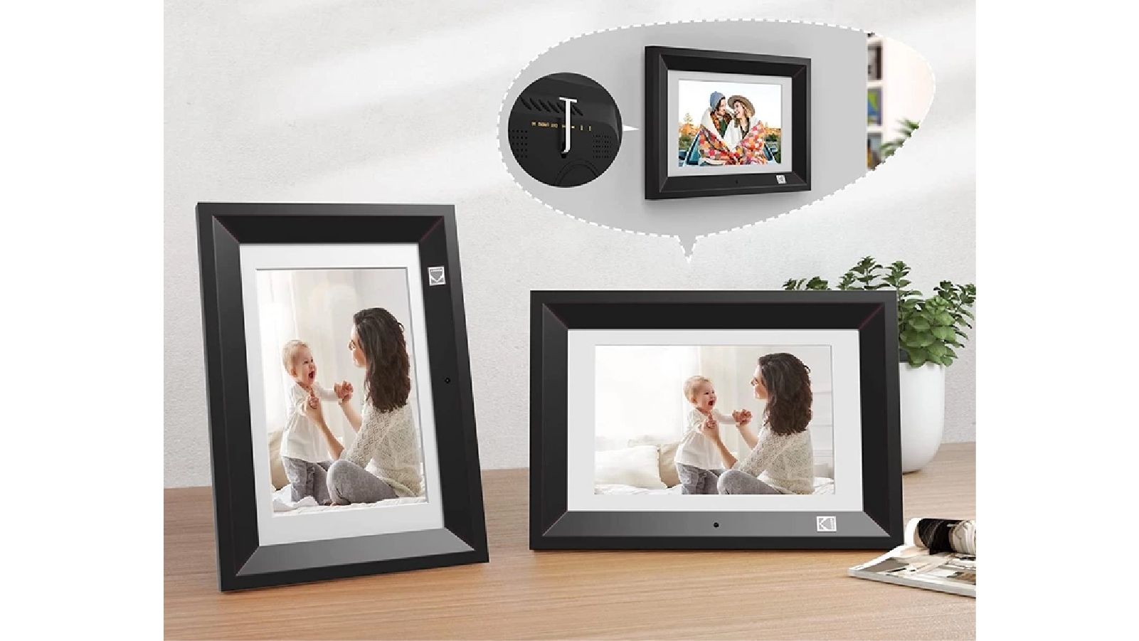 Kodak RDPF-1020V 10.1 Inch Digital Picture Wood Frame with Remote ...