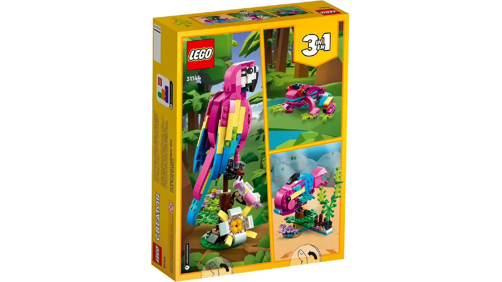 Lego Creator 3 in 1 31144 Exotic Pink Parrot - | Harvey Norman