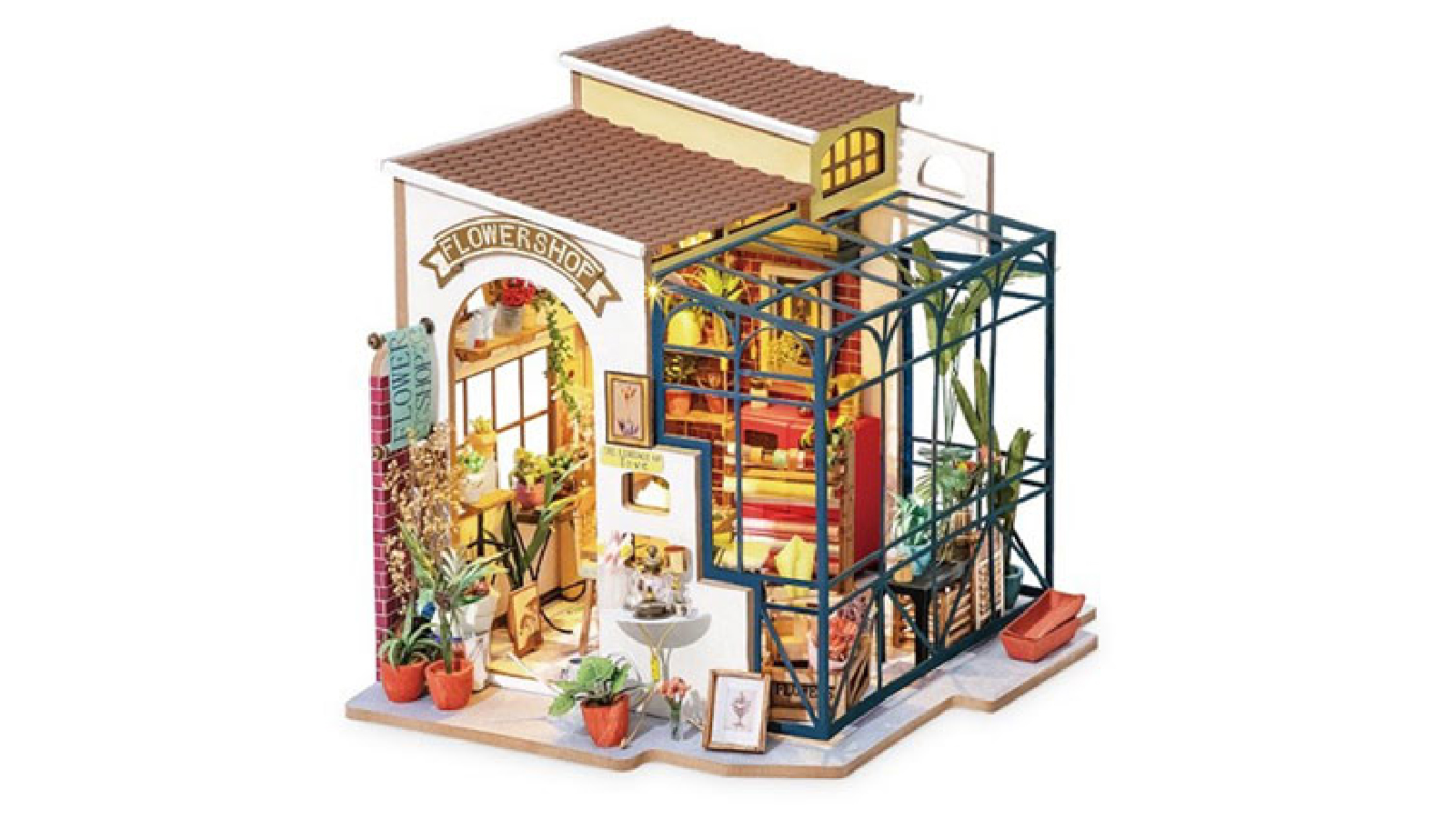 Robotime DIY Miniature Shop Model Kit - Emily Flower Shop | Harvey Norman