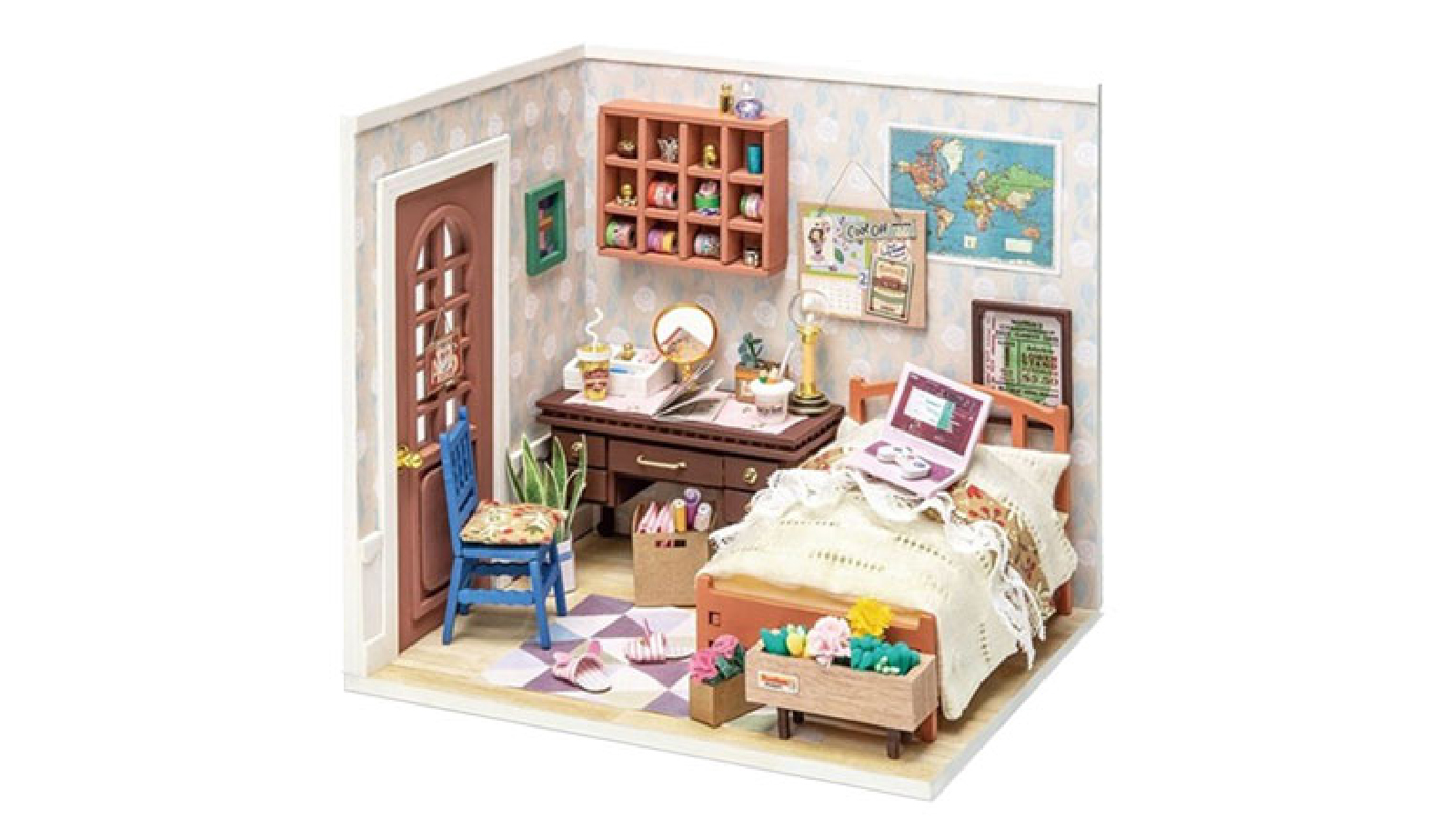Robotime DIY Miniature Bedroom Model Kit - Anne's Bedroom | Harvey Norman