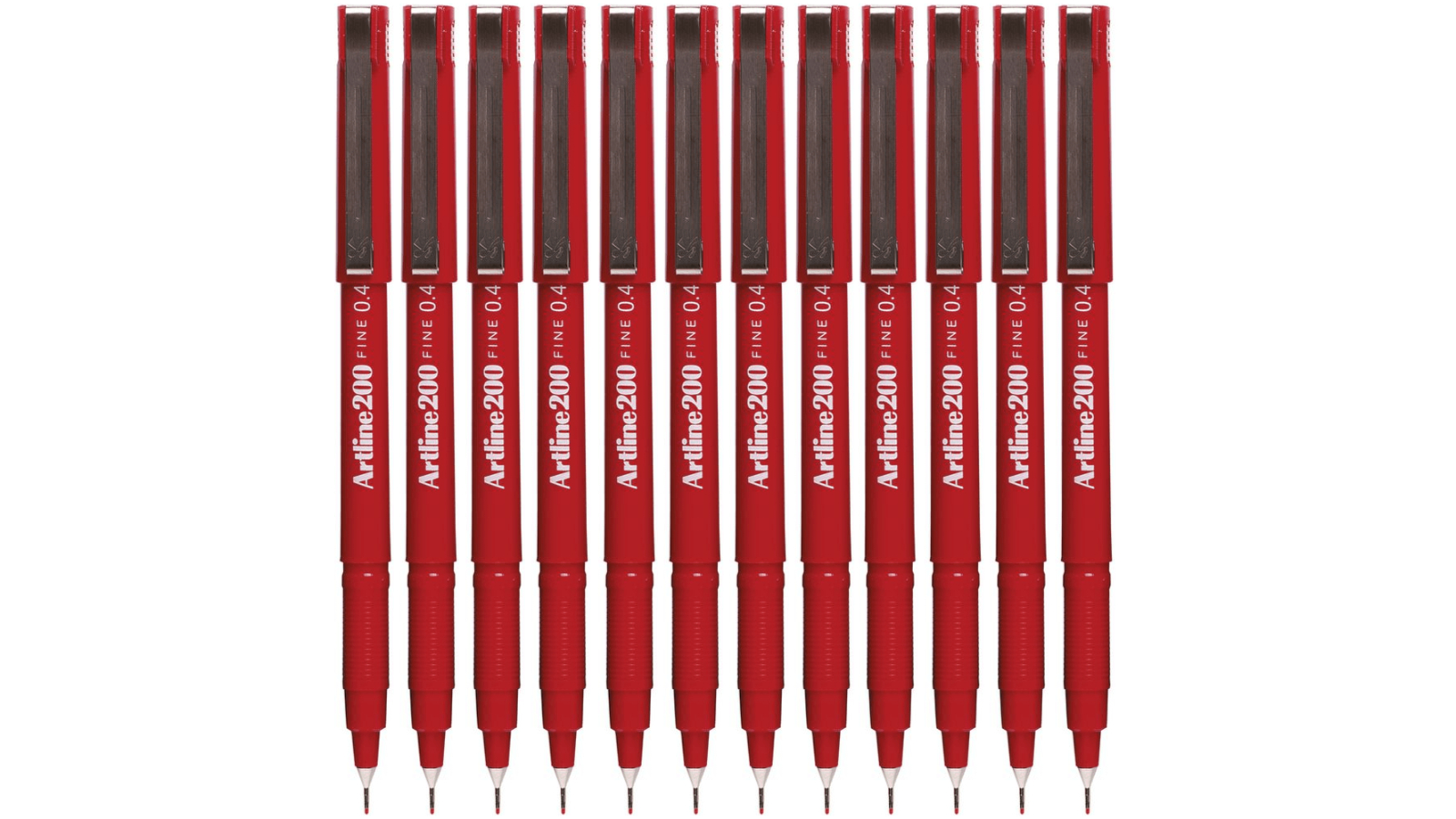 Artline Box of 12 0.04cm 200 Fineliner Felt Tip Pen - Red | Harvey Norman