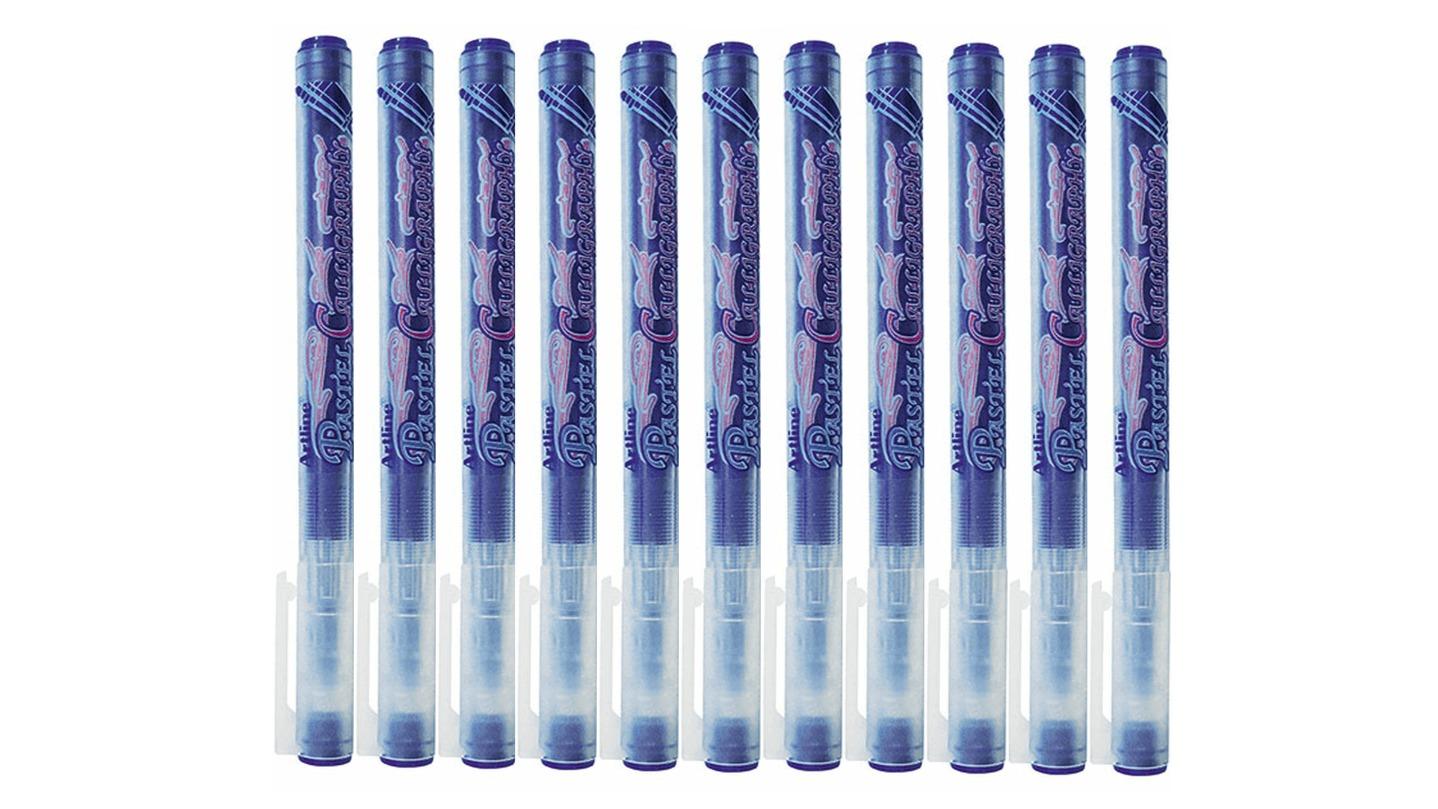 Artline Box of 11 0.2cm Pastel Calligraphy Pen - Purple | Harvey Norman