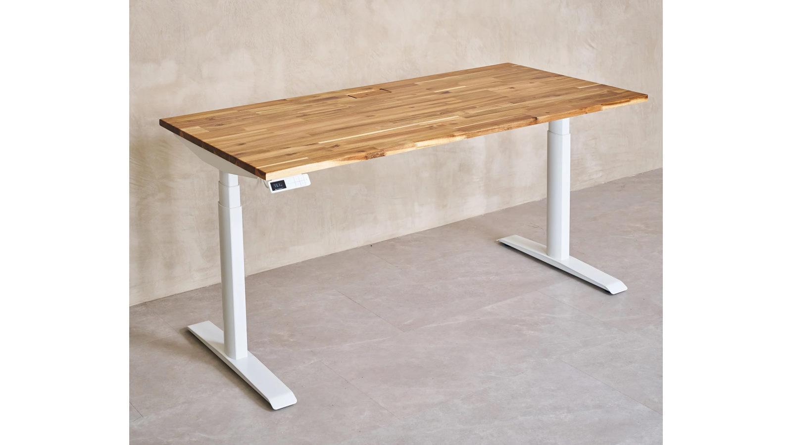 Omnidesk Ascent Sit Stand Desk Extra Large Wildwood Acacia Light with ...