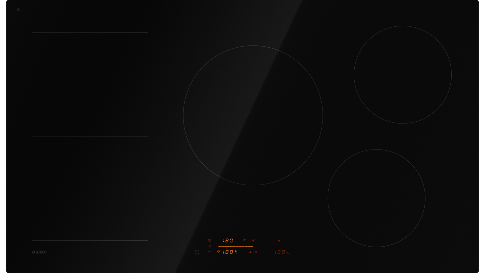 Asko Series 5 90cm 5 Zone Induction Cooktop - Black | Harvey Norman