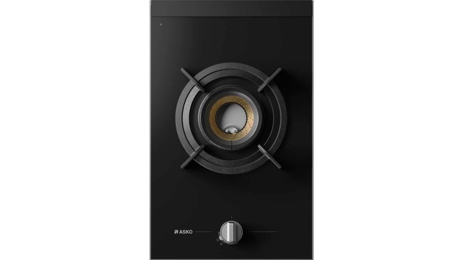 Asko 33cm 1 Burner Glass Volcano Gas Cooktop - Black | Harvey Norman