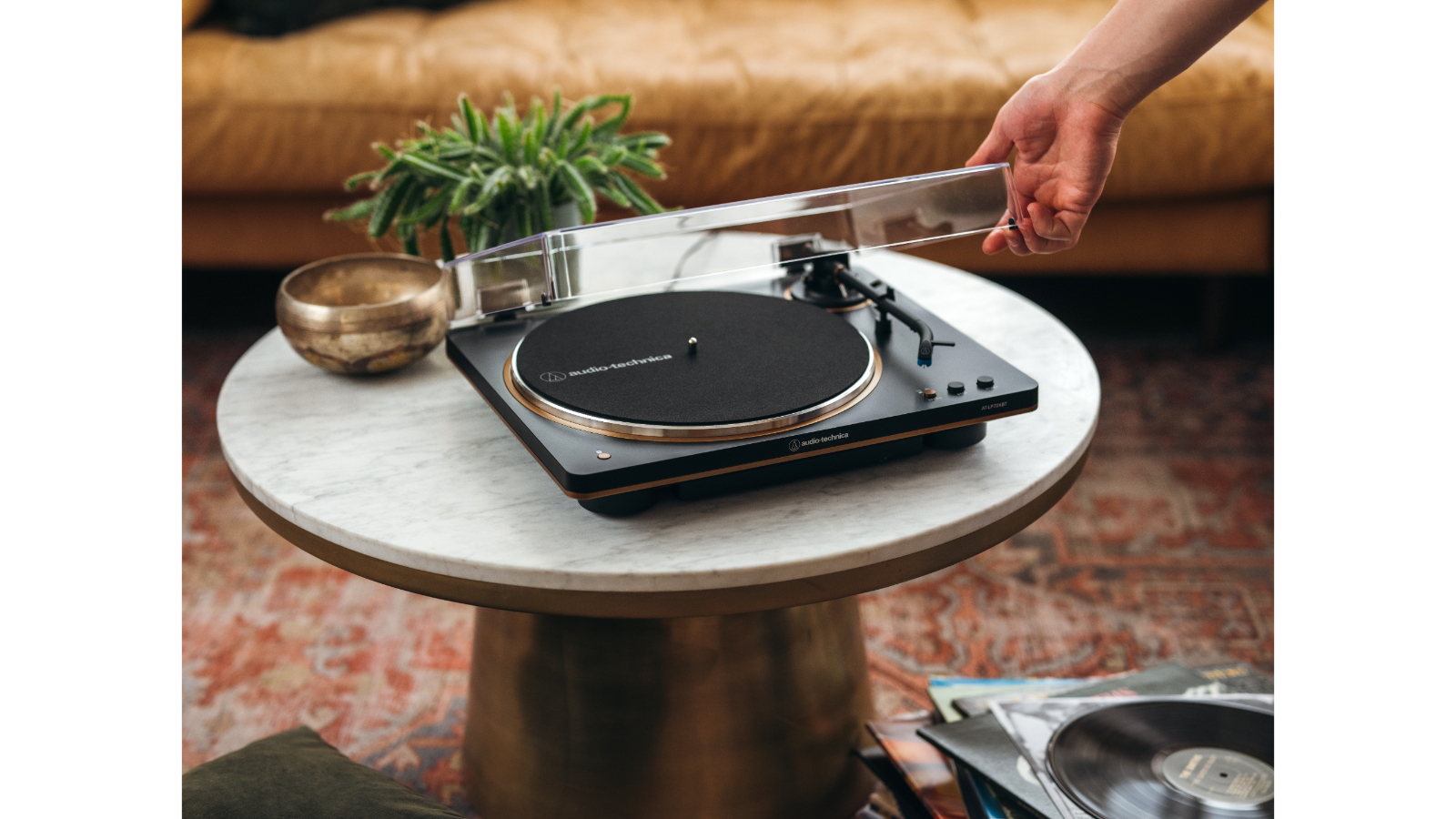 Audio-Technica Turntable with Bluetooth - Black/Bronze | Harvey Norman