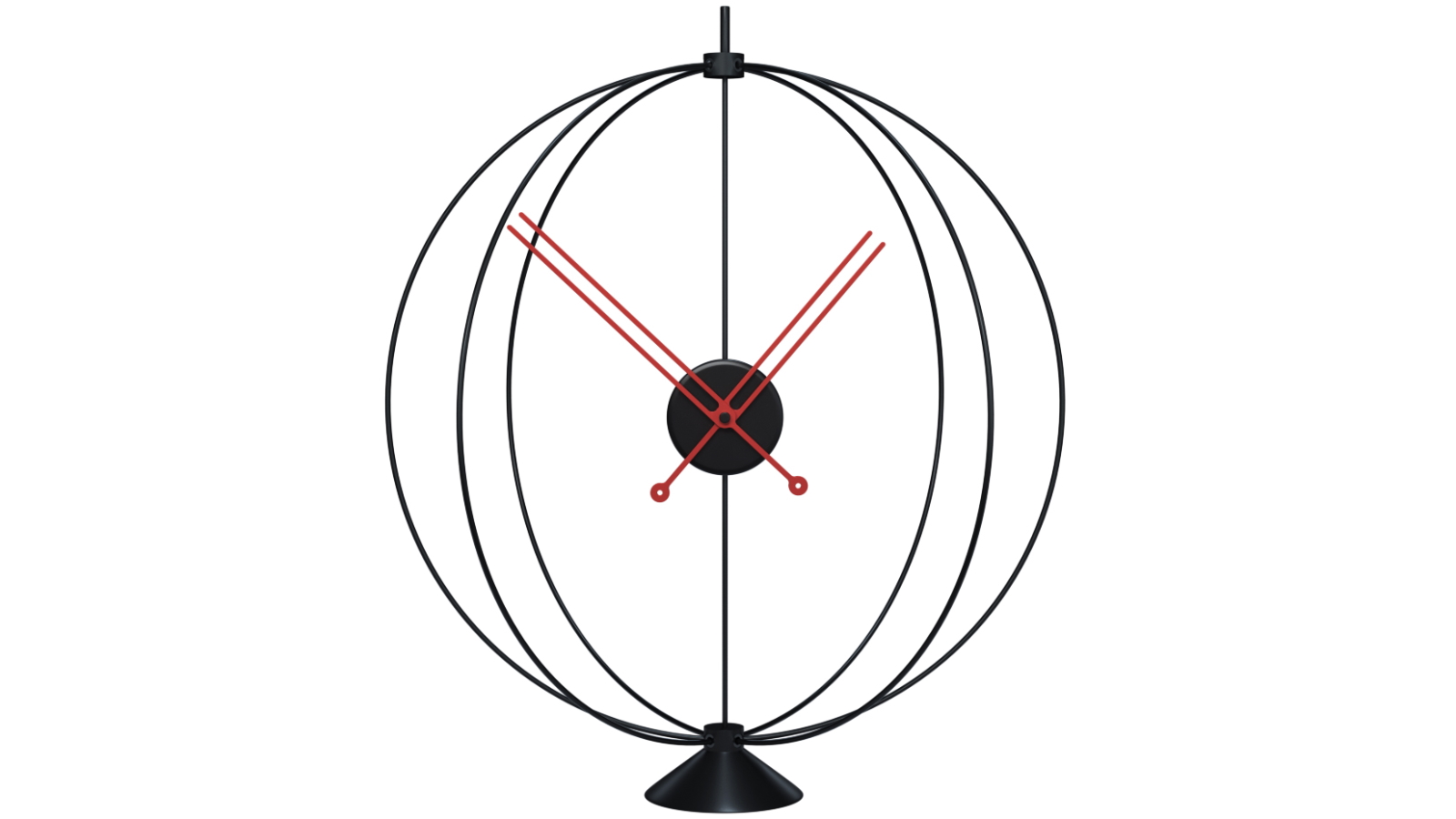 Mclocks Atom 50 Black/Red Table Clock | Harvey Norman