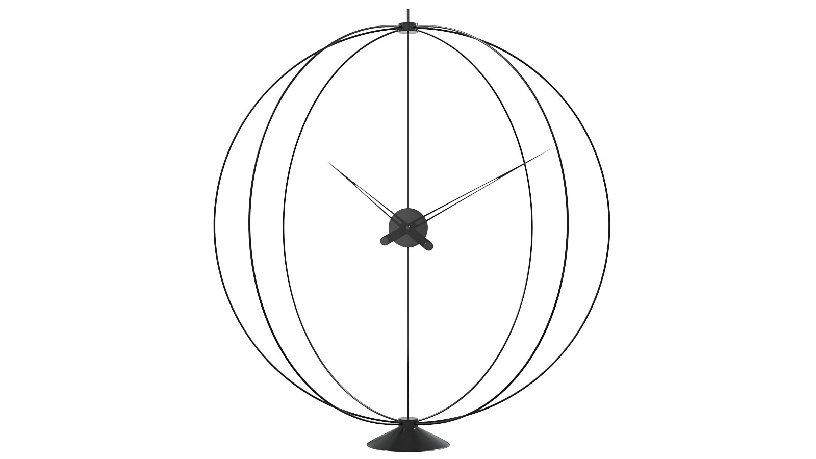 Mclocks Atom 90 All Black Ground Clock | Harvey Norman