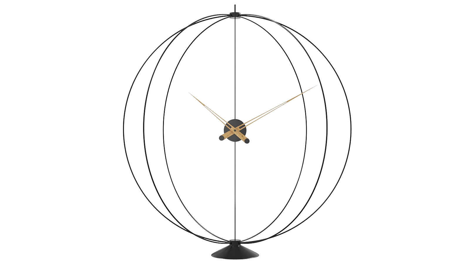 Mclocks Atom 90 Black Oak Ground Clock | Harvey Norman