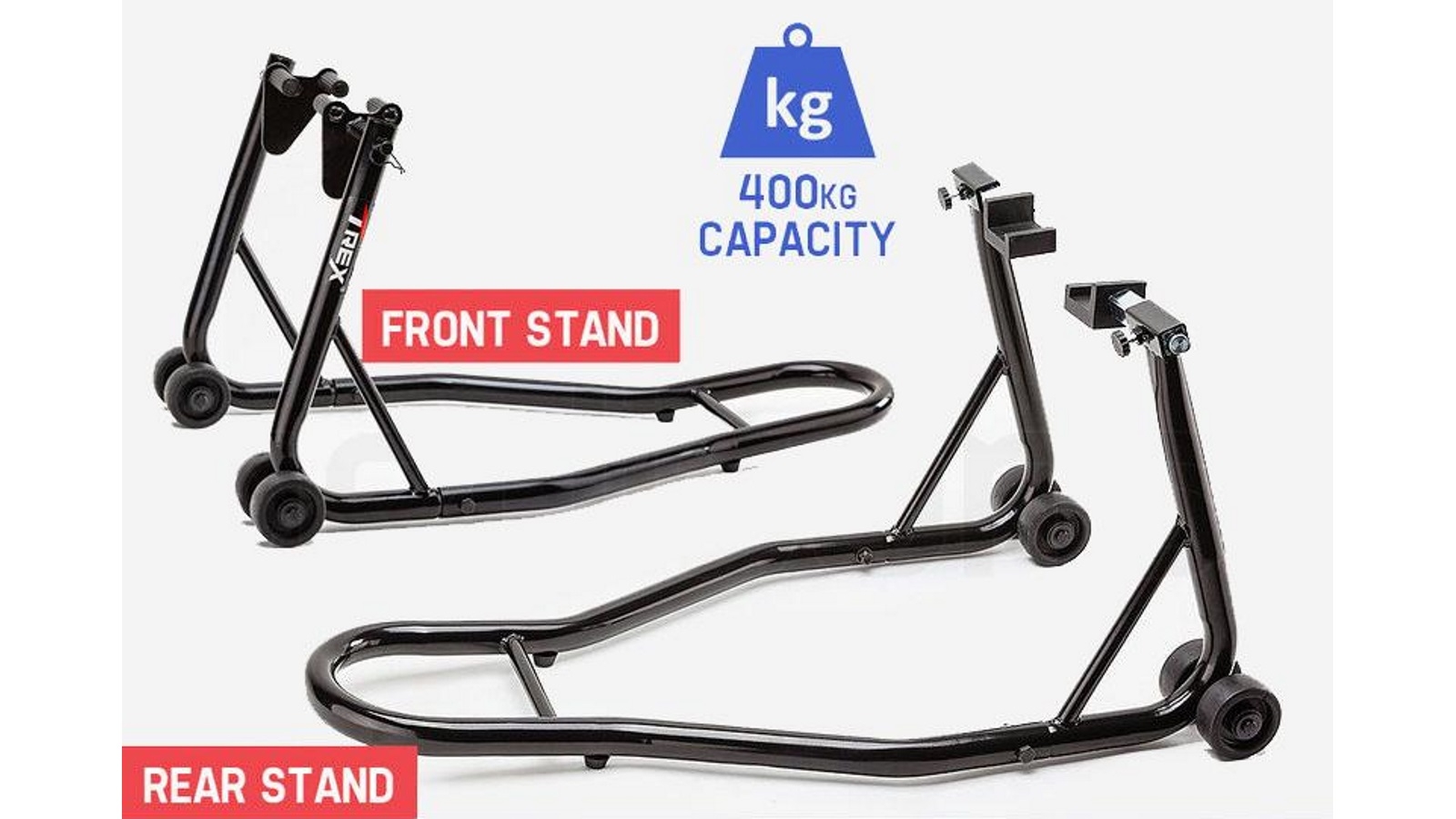 T-Rex Motorcycle Stands Front & Rear Heavy-Duty Motorbike Lift Paddock ...