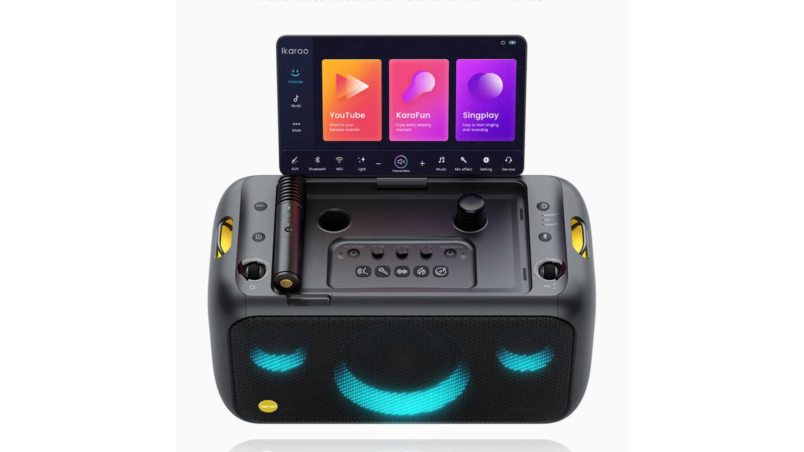 Ikarao Break X1 Portable 800W Karaoke Machine with 13.3inch Lyrics ...