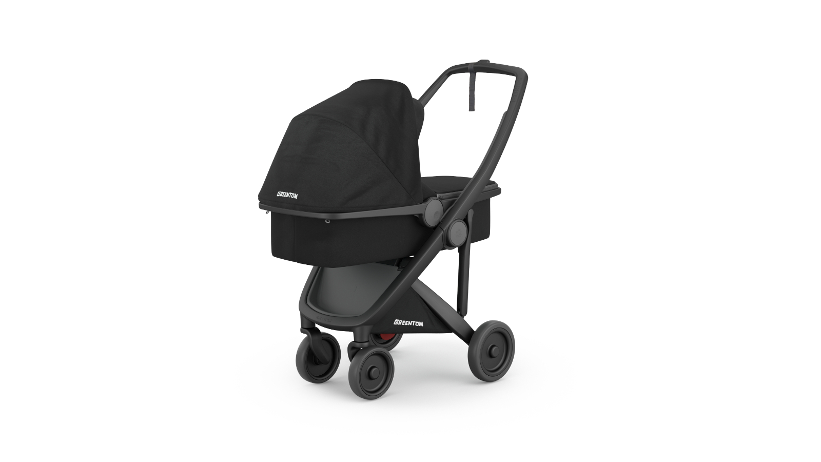 Greentom Carrycot Pram - Black/Black | Harvey Norman