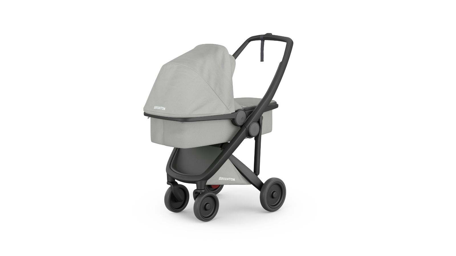 Greentom Carrycot Pram - Black/Grey | Harvey Norman