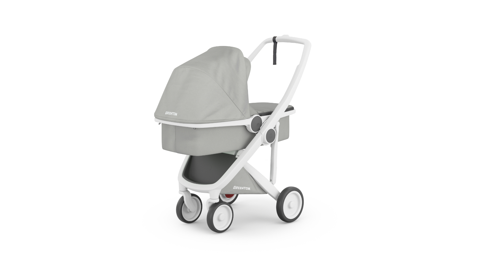 Greentom Carrycot Pram - White/Grey | Harvey Norman