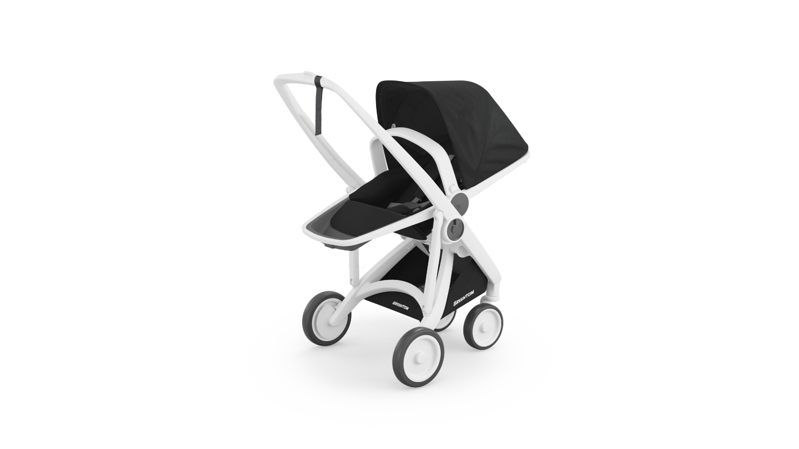 Greentom Reversible Pram - White/Black | Harvey Norman