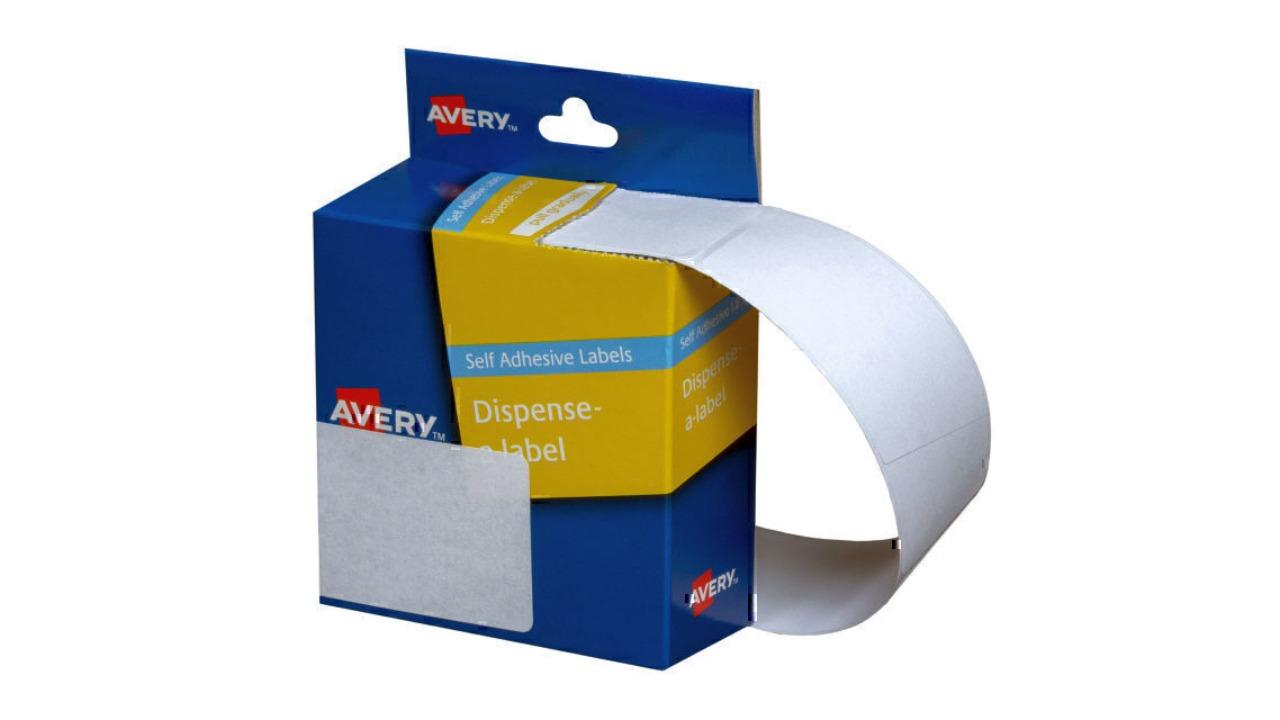 Avery Hand Writeable Dispenser Rectangle Sticker - White | Harvey Norman