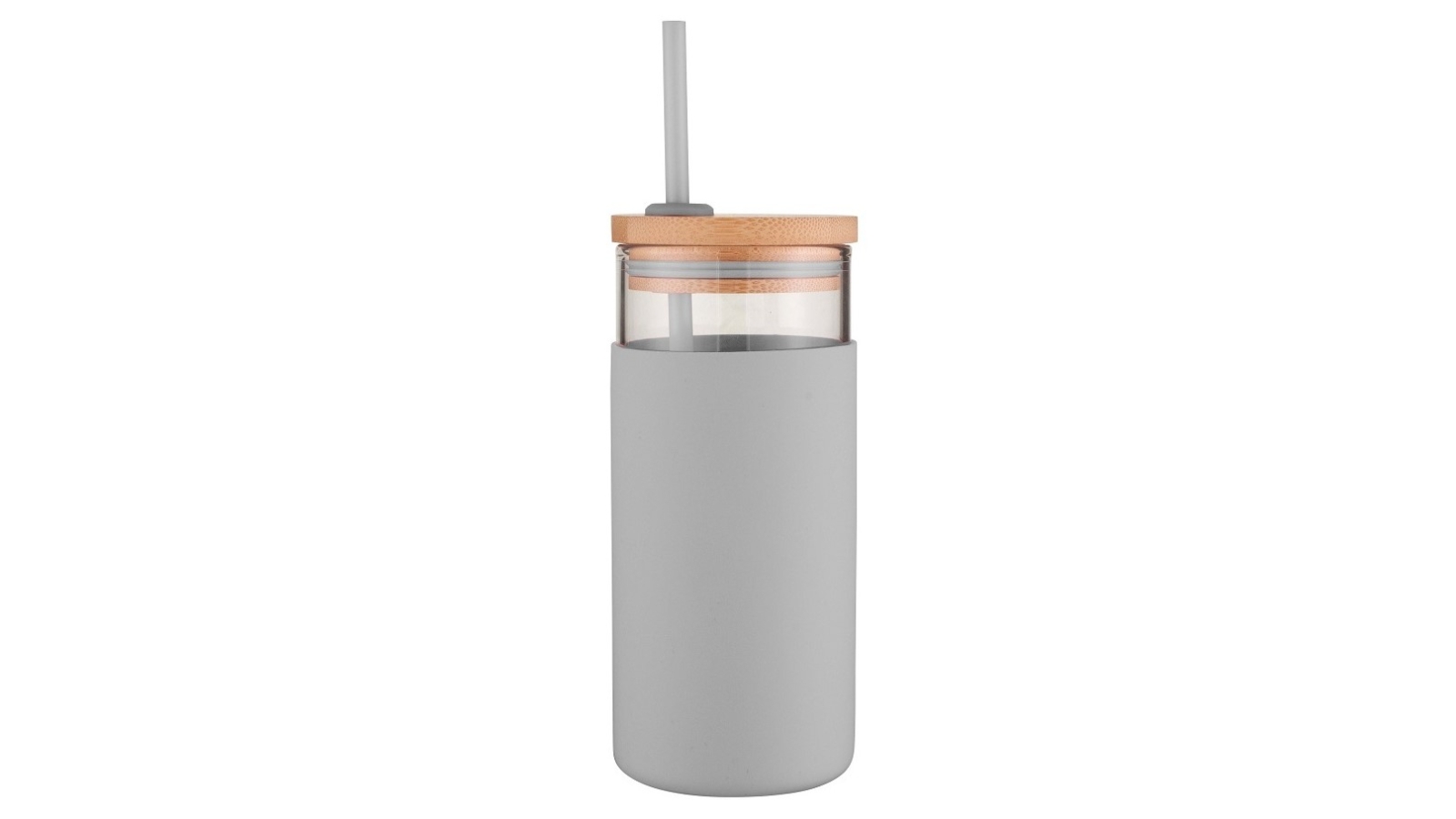 Avanti Glass Smoothie Tumbler with Straw 500ml - Grey | Harvey Norman