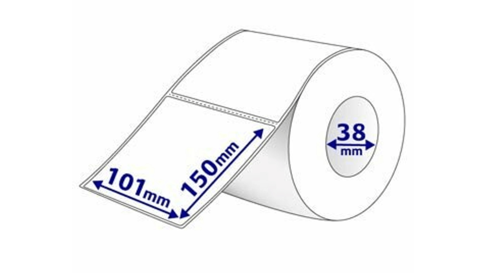 Avery 937601 500 Roll Direct Thermal Label with Perforation - 10.1 x ...