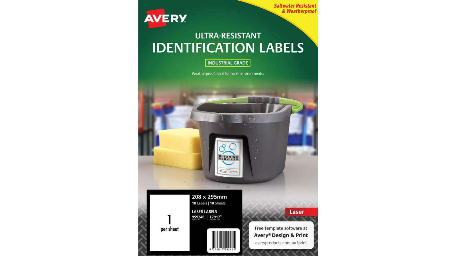 Avery Pack of 10 Ultra-Resistant 21 × 29.7cm Outdoor Label - White ...