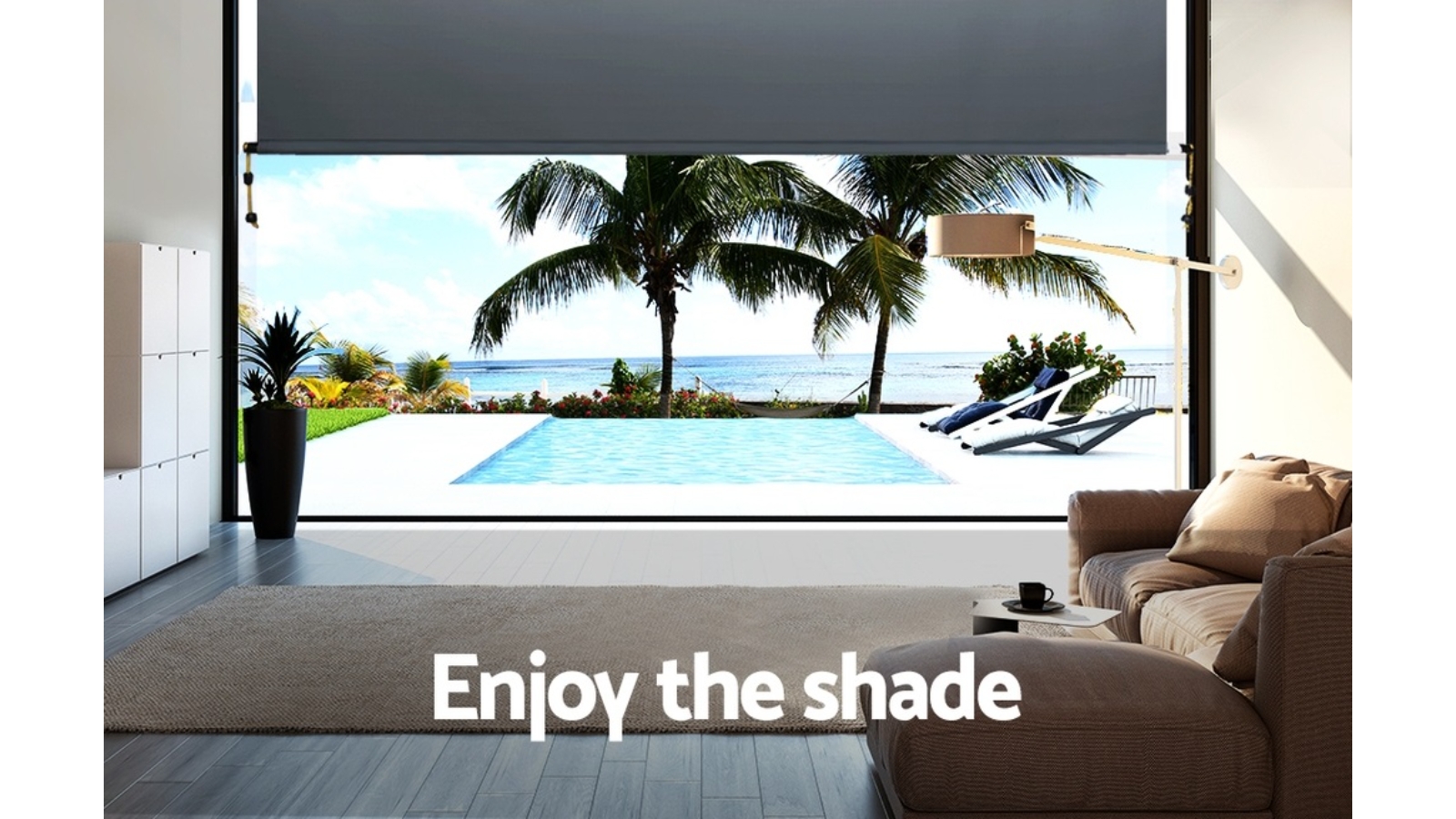Instahut Window Awning Roll Down - Large | Harvey Norman