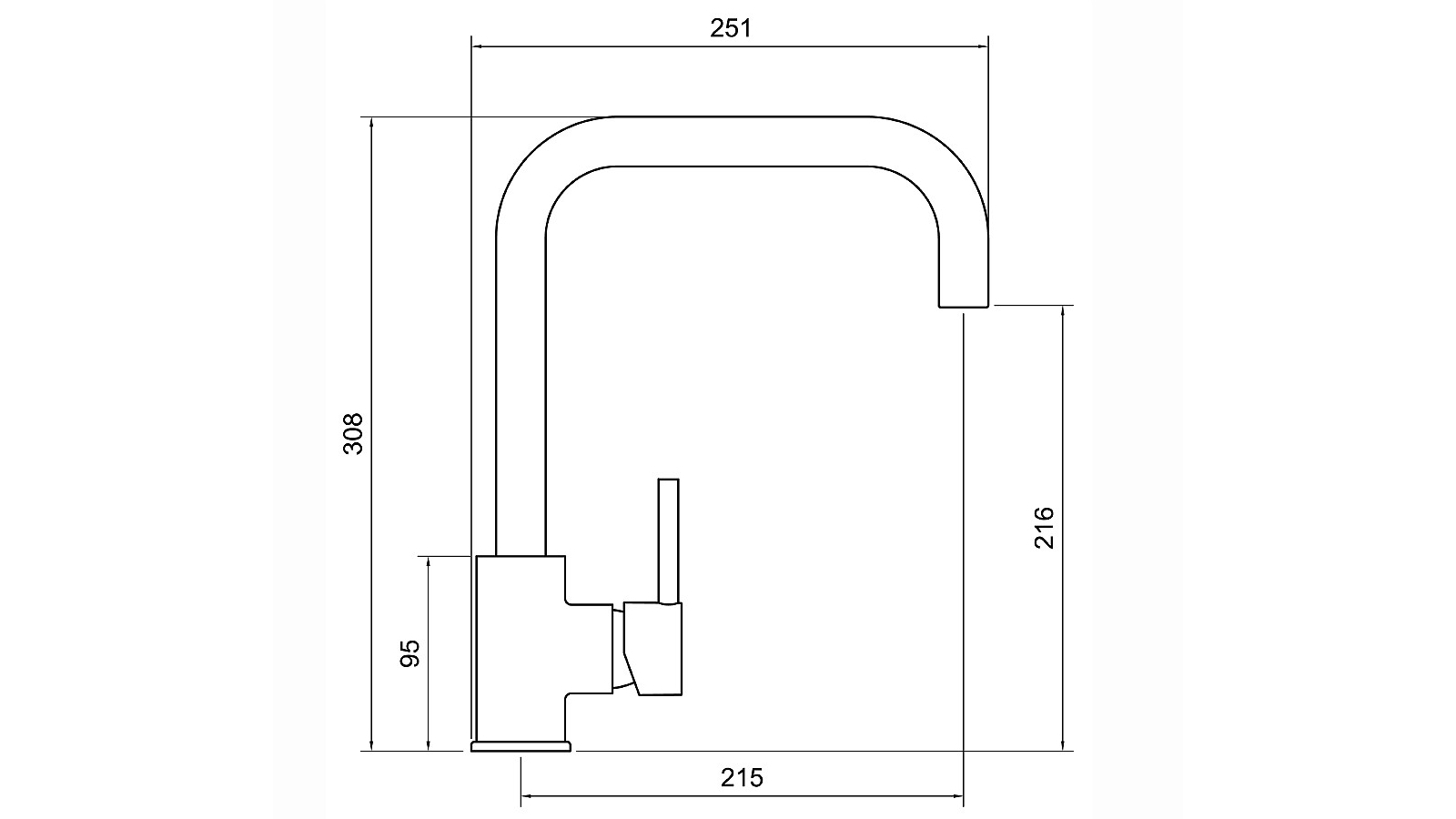 Arcisan Axus Pin Lever Gooseneck Sink Mixer - Chrome | Harvey Norman