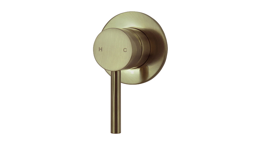 Arcisan Axus Pin Bath/Shower Wall Mixer Trim Kit - Brushed Brass ...