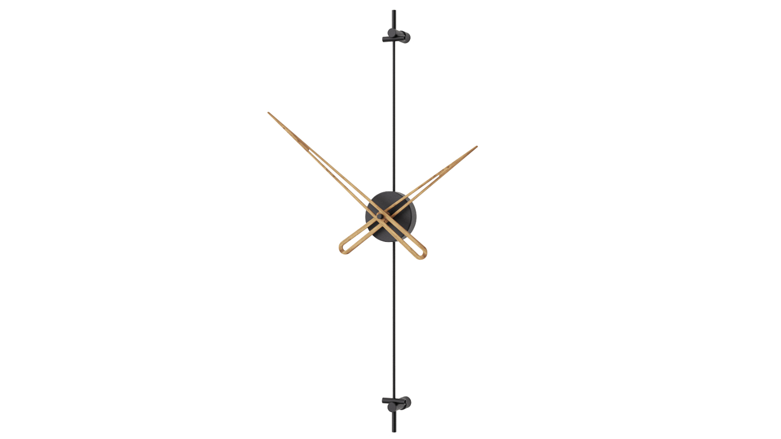 Mclocks 60 Axle Wall Clock - Black/Walnut | Harvey Norman