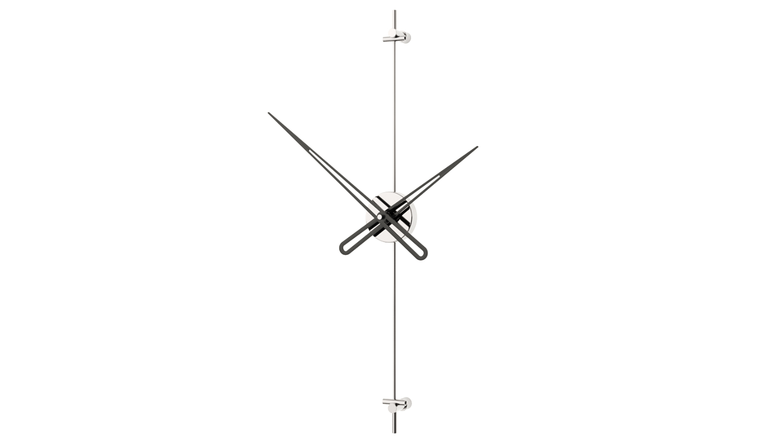 Mclocks 60 Axle Wall Clock - Chrome/Black | Harvey Norman