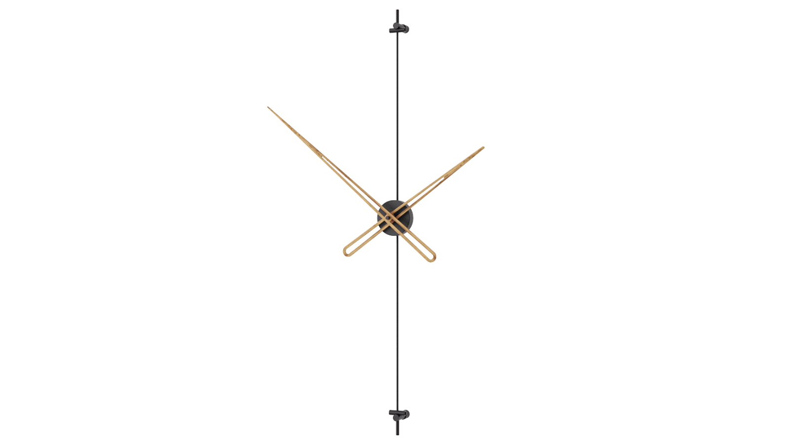 Mclocks 90 Axle Wall Clock - Black/Walnut | Harvey Norman