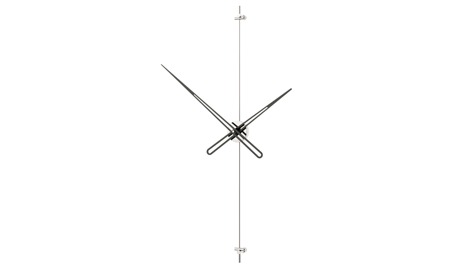 Mclocks 90 Axle Wall Clock - Chrome/Black | Harvey Norman