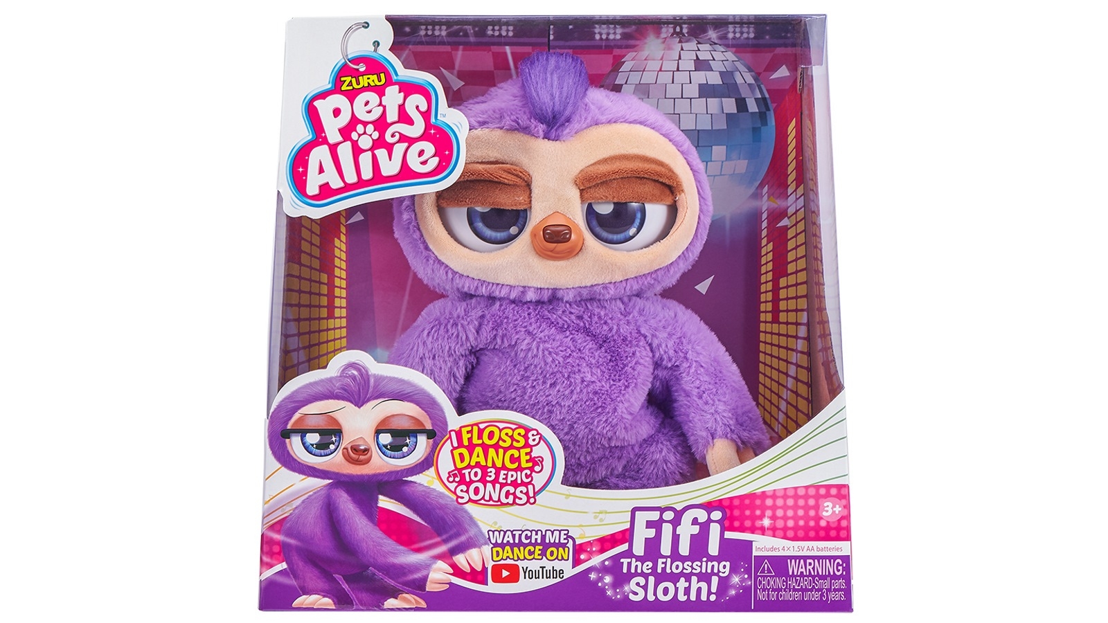 Zuru Pets Alive Fifi The Flossing Sloth | Harvey Norman