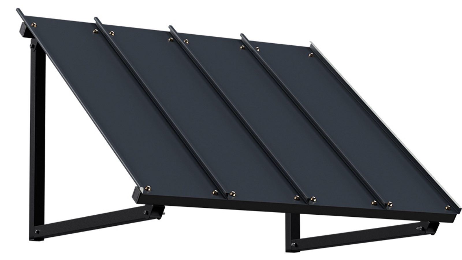 Instahut Window Door Awning Canopy 1mx1m Black Metal Frame | Harvey Norman