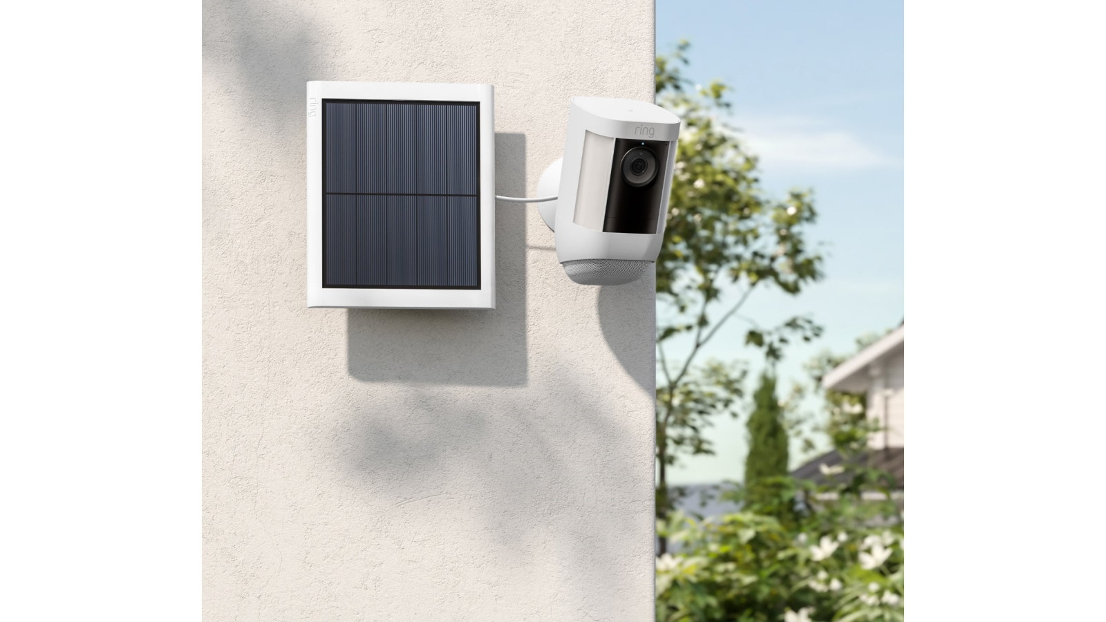 Ring Spotlight USB-C Solar Panel - White | Harvey Norman