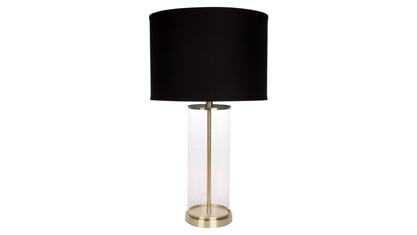 Cafe Lighting & Living Left Bank Table Lamp - Brass with Black Shade ...