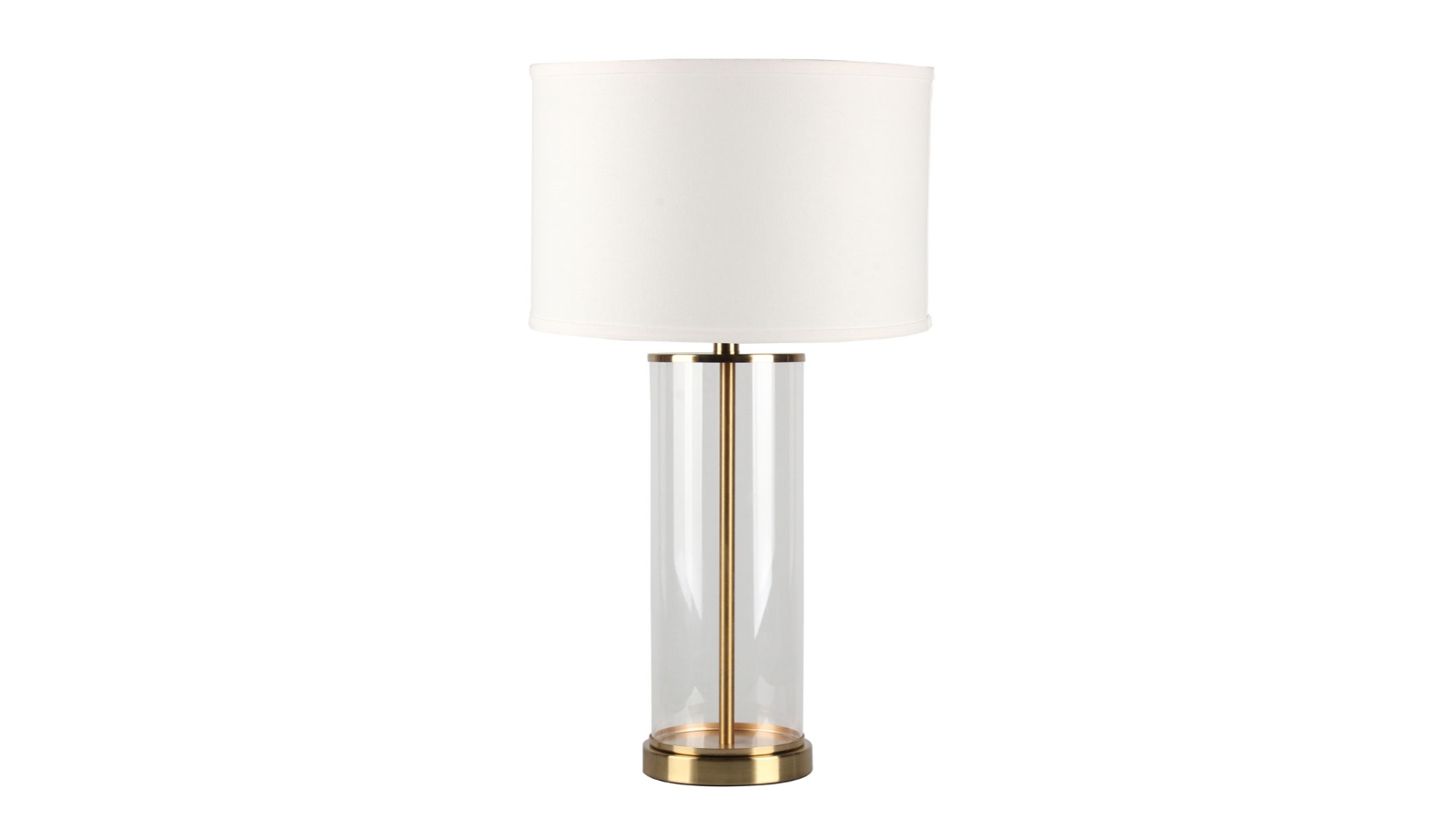 Cafe Lighting & Living Left Bank Table Lamp - Brass with White Shade ...
