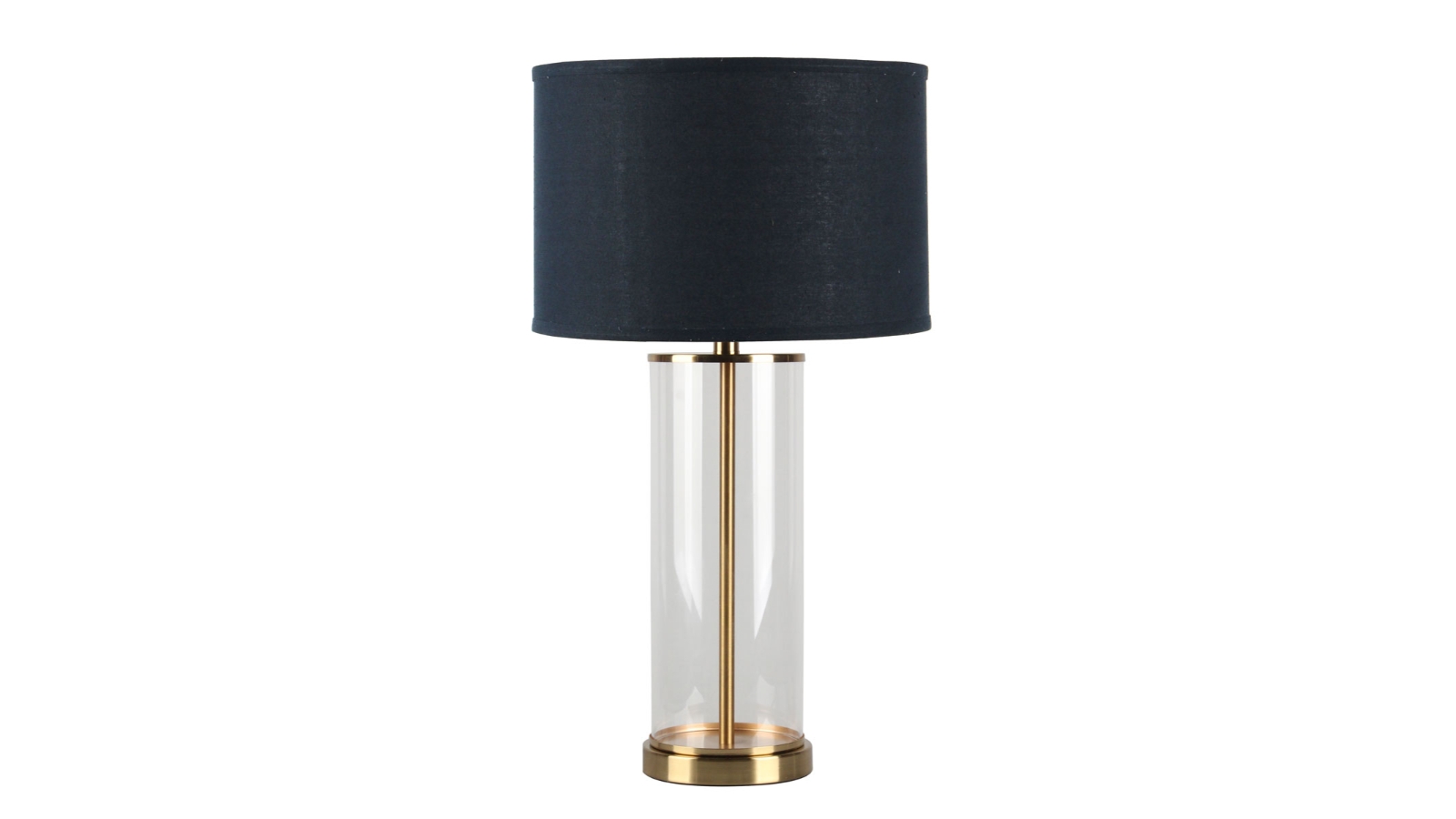 Cafe Lighting & Living Left Bank Table Lamp - Brass with Navy Shade ...