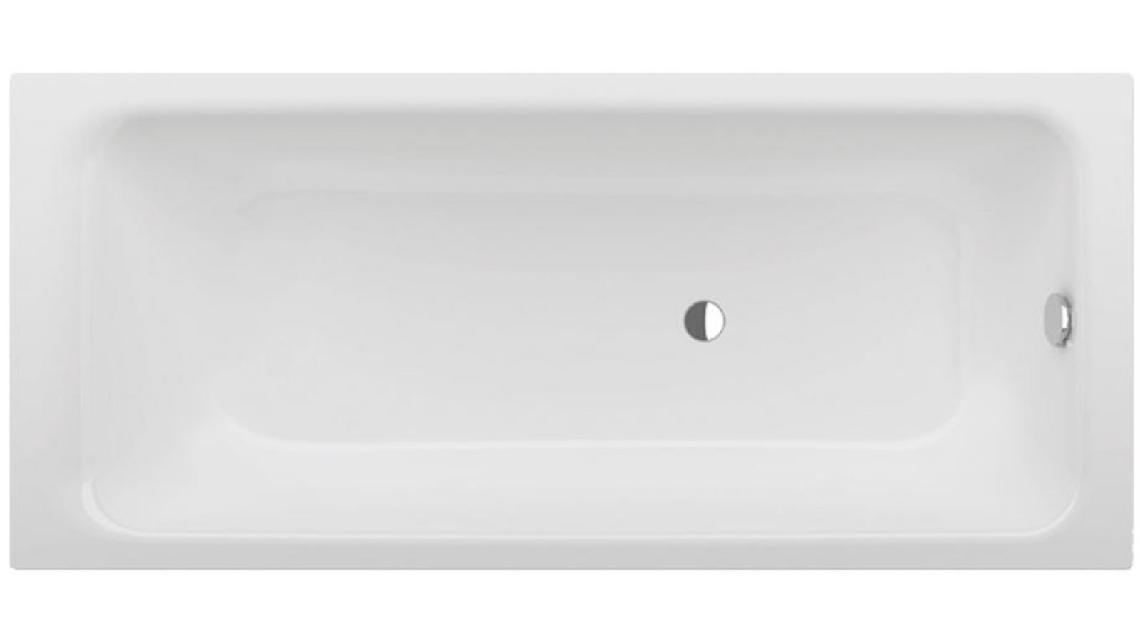 Bette Select 1600 Drop In Bath with White Overflow waste | Harvey Norman