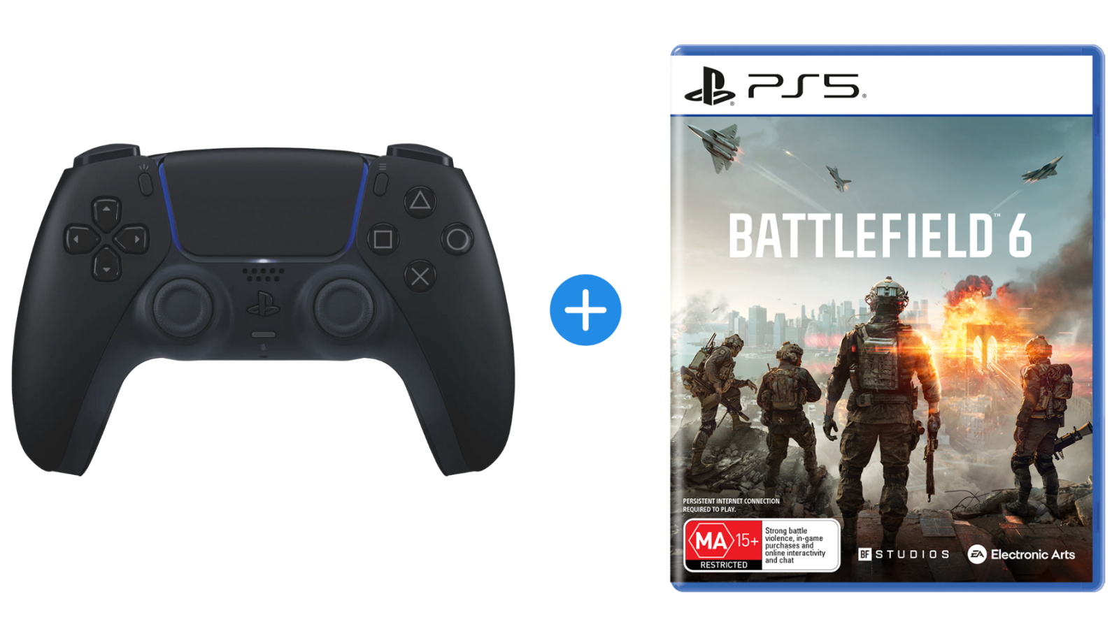 Battlefield 6 + PS5 DualSense Wireless Controller (Midnight Black ...