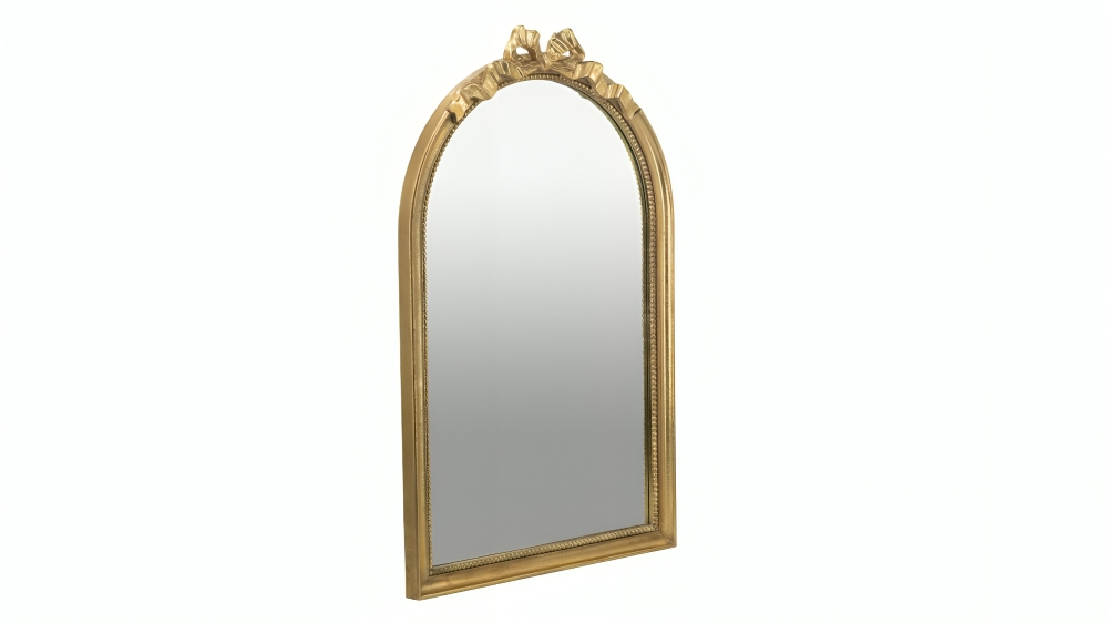 Phil Bee Zurich Arched Gold Bow Mirror | Harvey Norman