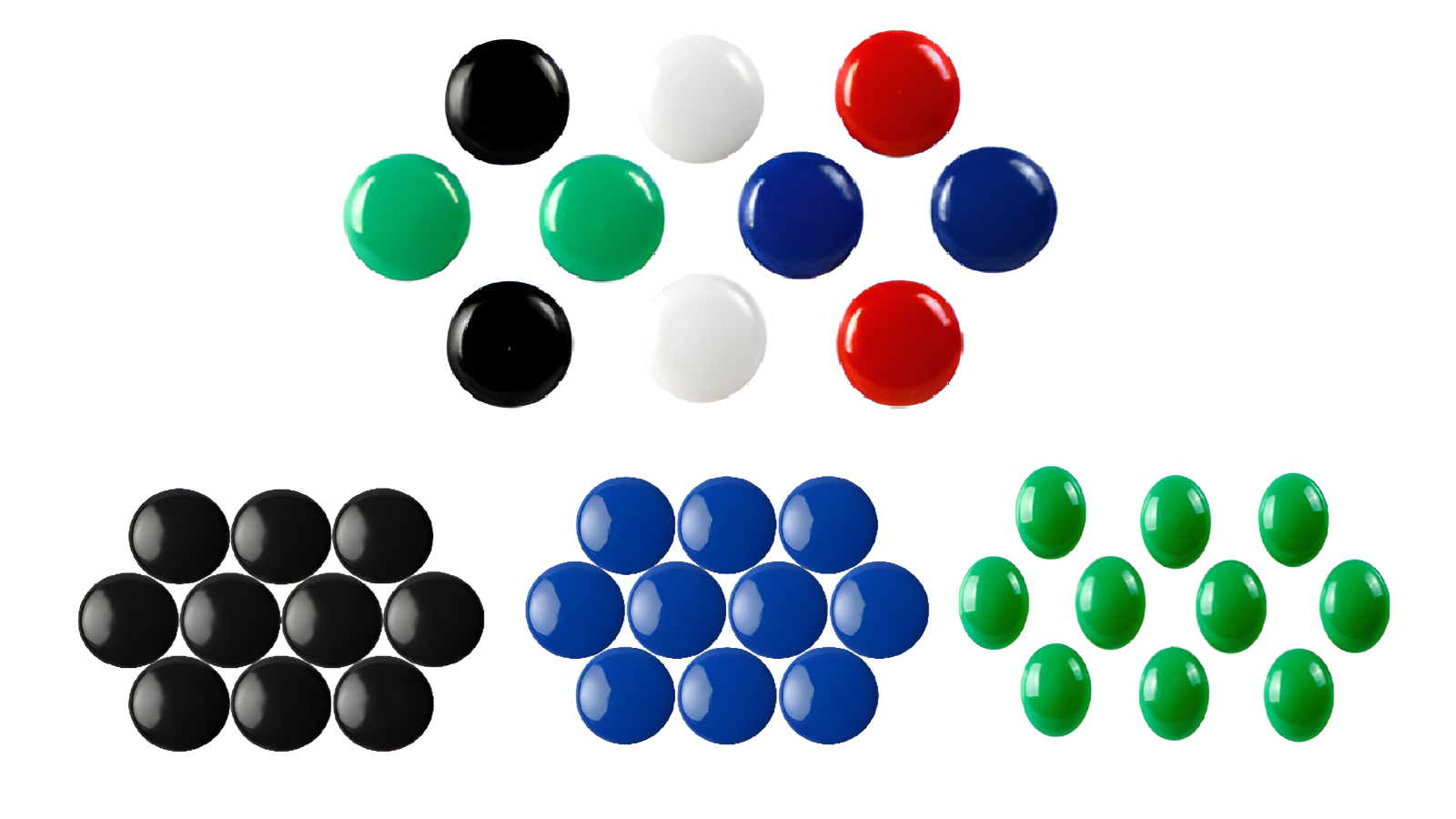 Quartet Pack of 10 2cm Magnetic Button | Harvey Norman