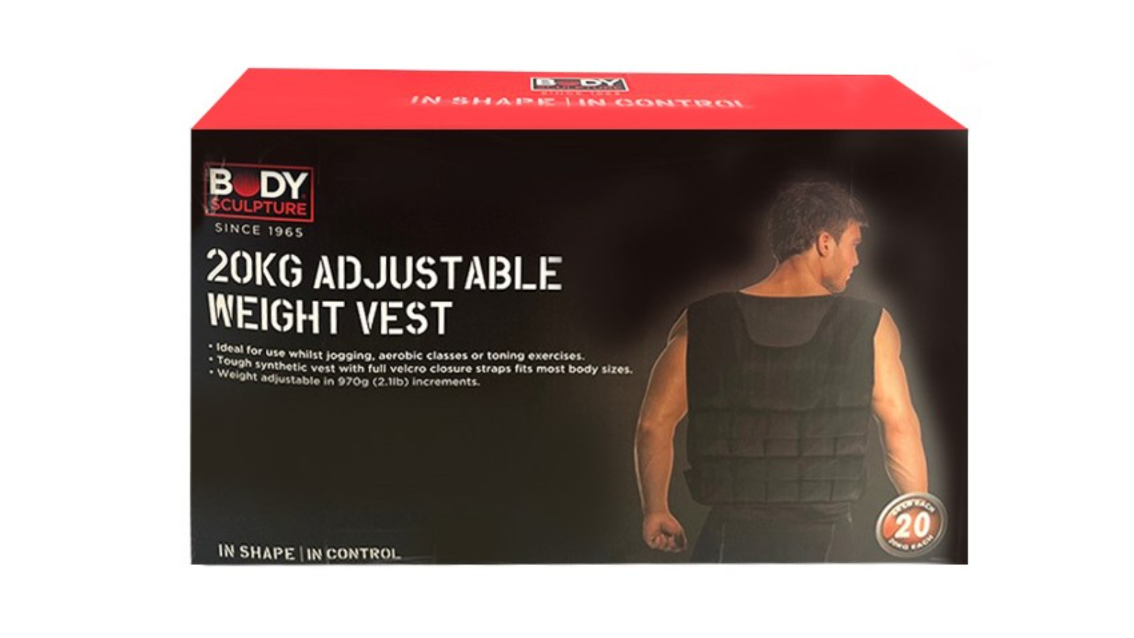 Body Sculpture 20kg Adjustable Weighted Vest | Harvey Norman