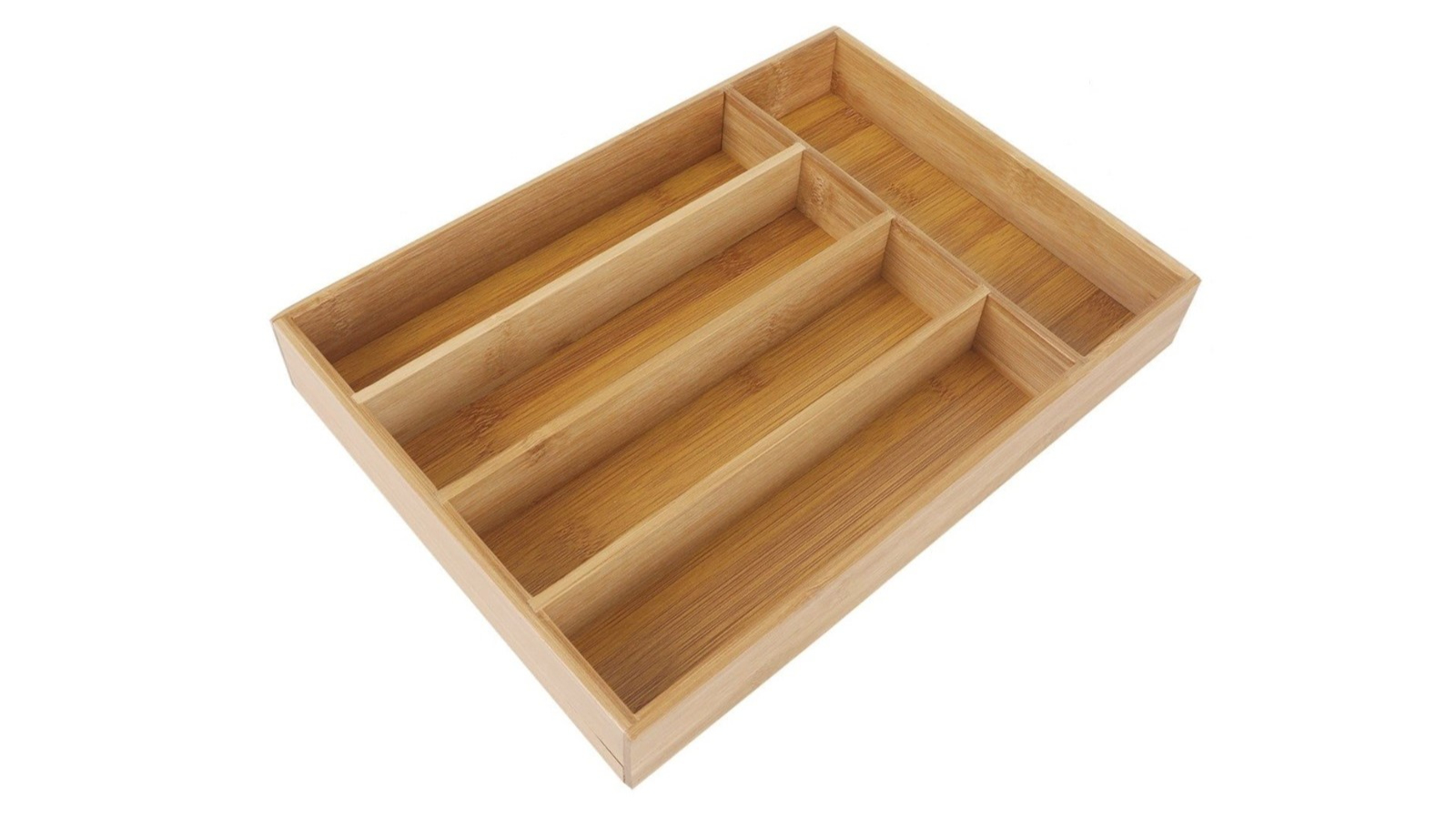 Living Today Bamboo Cutlery Tray Drawer Insert with 5 Dividers | Harvey ...