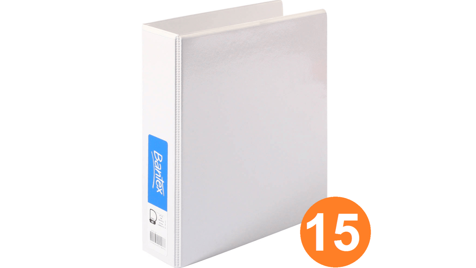 Bantex 2D 3.8cm White Insert Ring A5 Binder Folder - Box of 15 | Harvey ...