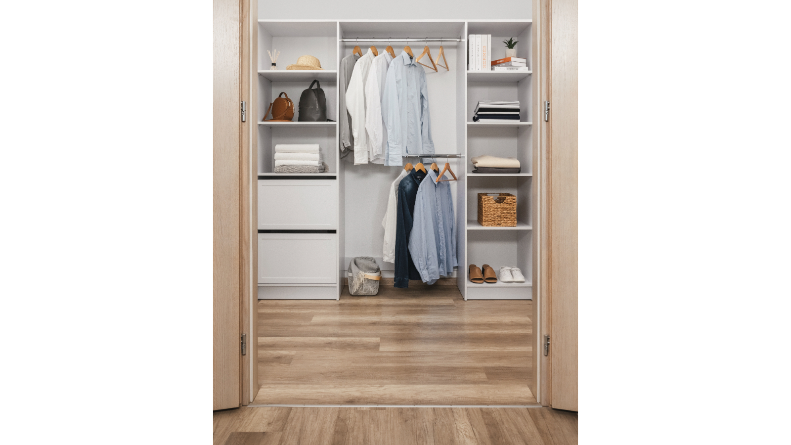European Cabinetry Basel 2metre Walk-in Wardrobe Kit - Hamptons ...