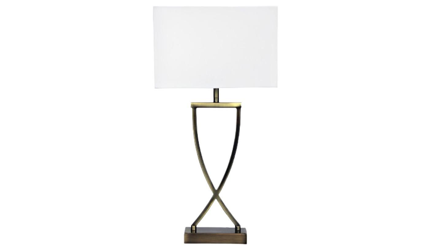 Oriel Lighting Chi Complete Bedside Lamp - Antique Brass | Harvey Norman